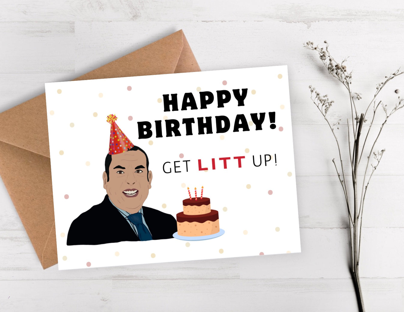 Louis Litt Funny Birthday Card – Sweet Harmony